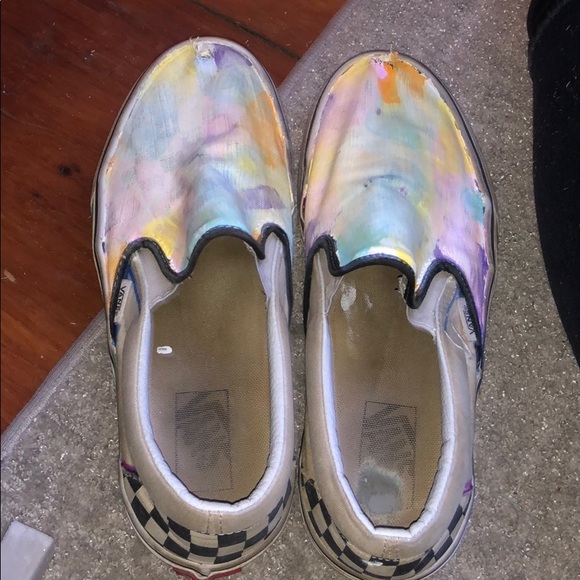 Vans | Shoes | Absolutely Trashed Checkered Vans | Poshmark